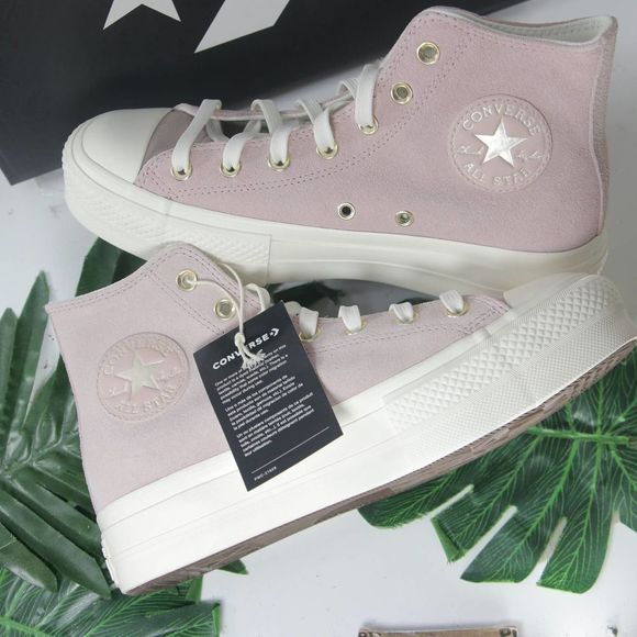 Converse | Shoes | New Converse Chuck Taylor High Platform Pink Suede ...